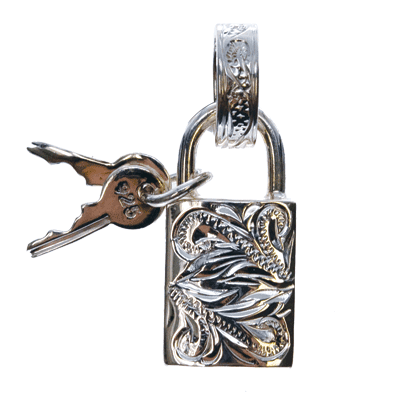 Lock Pendant SIlver – Lono God of Peace