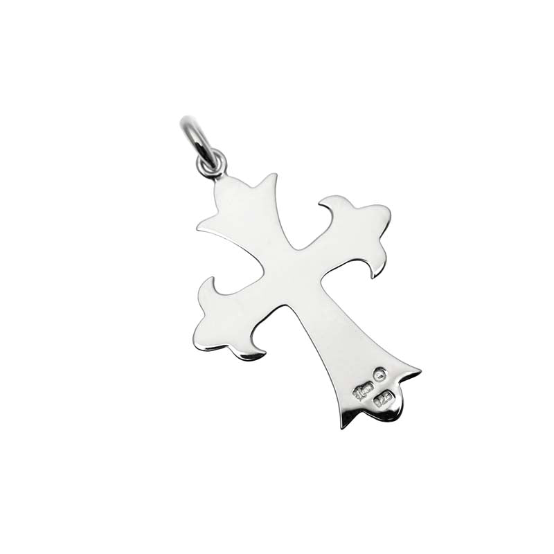 Maile Cross Pendant Silver + CZ – Lono God of Peace